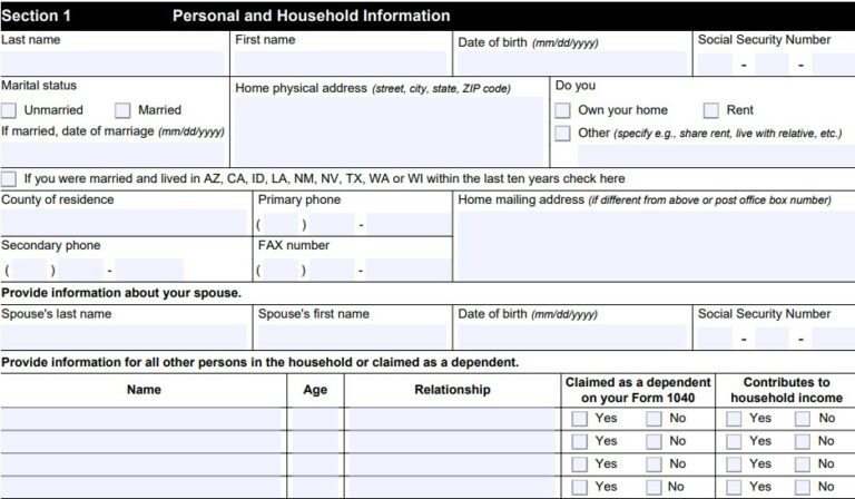 How To Fill Out Form 433-A (OIC) (2022 Version), Detailed Instructions