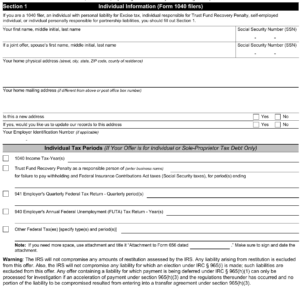 How to Fill Out IRS Form 656 Offer In Compromise