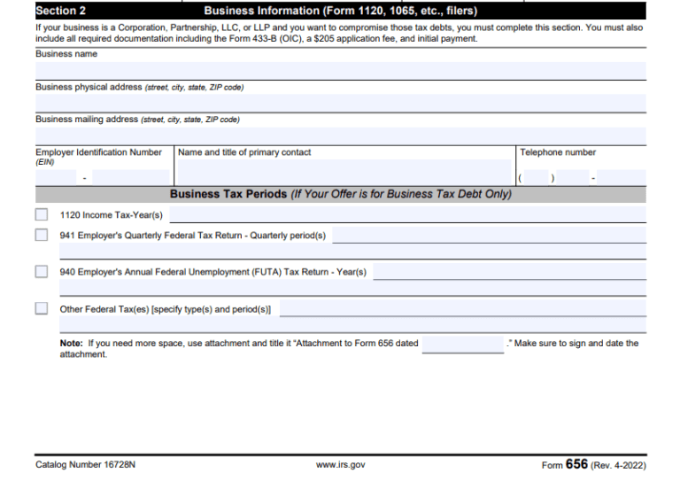 How to Fill Out IRS Form 656 Offer In Compromise