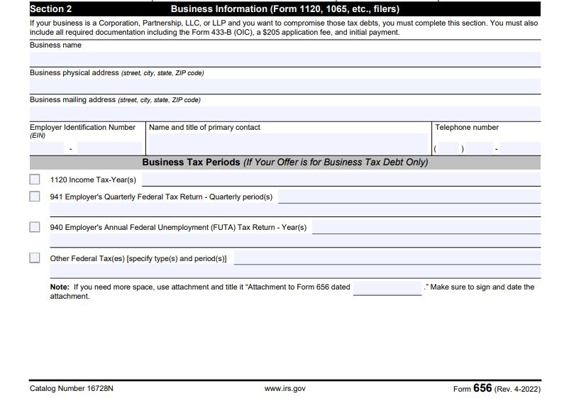 How to Fill Out IRS Form 656 Offer In Compromise