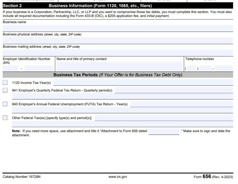 How to Fill Out IRS Form 656 Offer In Compromise