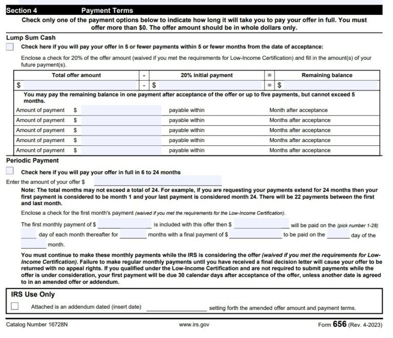 How to Fill Out IRS Form 656 Offer In Compromise