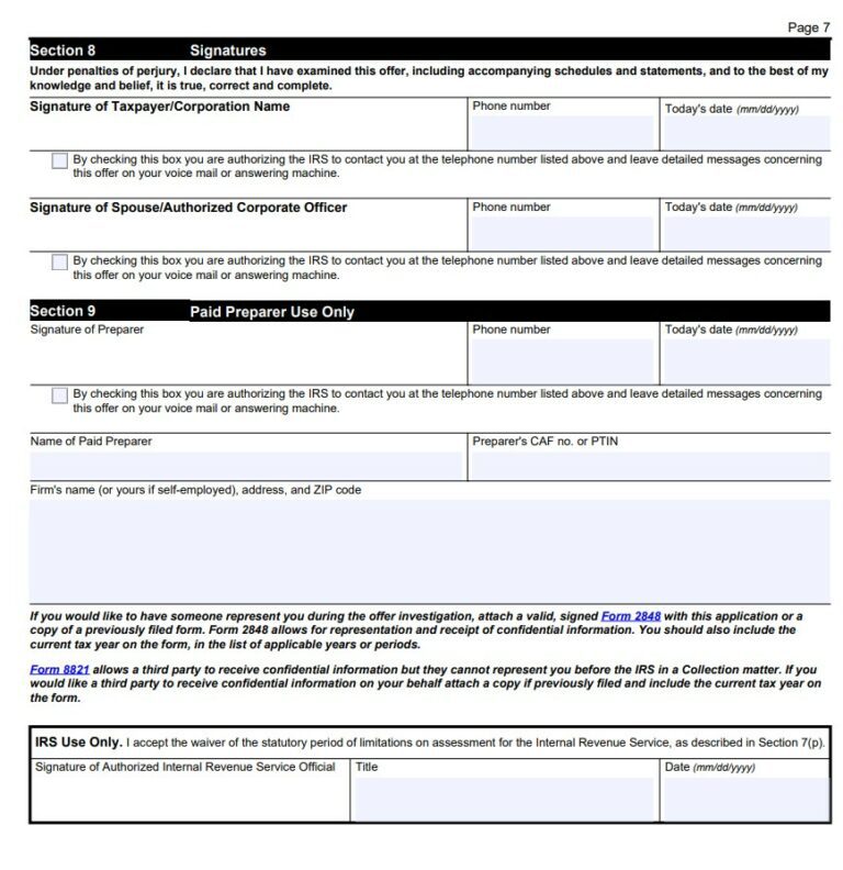 How to Fill Out IRS Form 656 Offer In Compromise